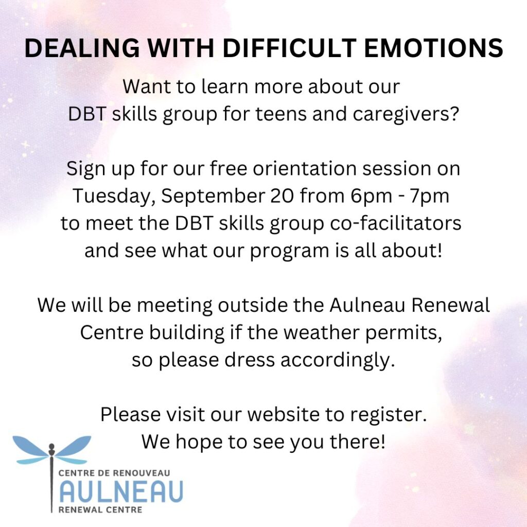 DBT Skills Orientation – September 20, 2022 – Fill out the form to ...